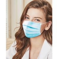 China Non Woven Blue Disposable Face Mask 17.5*9.5cm Size OEM / ODM Available for sale