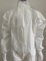 China Type 5 & 6 Coverall Waterproof Microporuous Medical Protection Suit White With Hood for sale