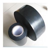 China PE Polyethylene Pipe Anti-corrosion Tape 0.51mm Black Wrap Tape for Steel Pipe Coating for sale