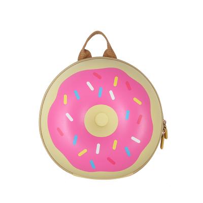 China Supercute Custom Toddler Backpack Cartoon Doughnut Design Kids Schoolbag for sale