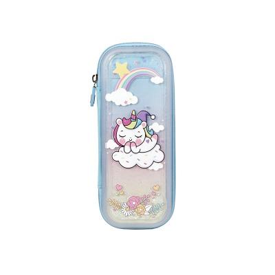 China SuperCute EVA Translucent Custom Pen Case Cartoon Kawaii Pencil Case Bag For Kids for sale
