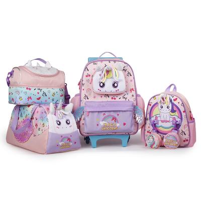 China Customizable Children 4 In 1 Custom School Backpack Set Lunch Bag Sports Bag For Student for sale