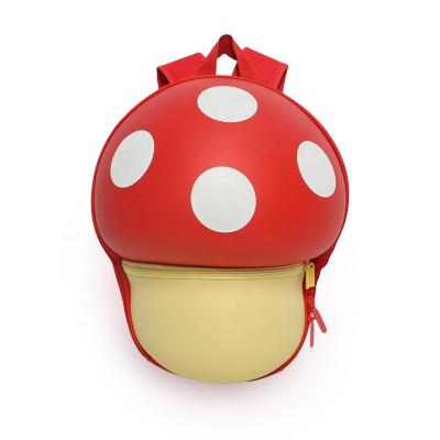 China Supercute Personalized Toddler Backpack Baby Kids Mushroom Backpack With Zipper for sale