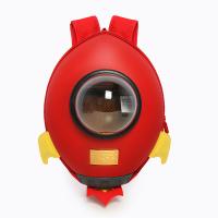 China Supercute 3D Cartoon Backpack Customized Rocket Shape Small Kids Backpack for sale
