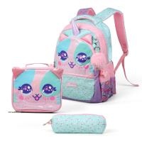 China Supercute 3 Pcs Custom School Bag Back To School Backpack Set Lunch Bag Pencil Bag for sale