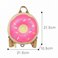 China Custom Toddler Backpack Cartoon Doughnut Design Anti Lost Backpack Kids Schoolbag for sale