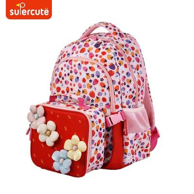 China Customizable 2 In 1 Children School Bag Lunch Bag Set Student Backpack For Kids for sale