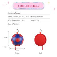 China Supercute Unique 3D Soccer Design Custom Coin Purse EVA Small Storage Small Wallet for sale