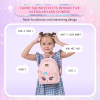 China Supercute Custom Intelligent Voice Interaction Blinking Backpack Kids Schoolbag for sale