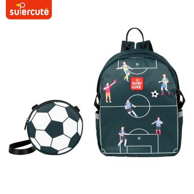 China Supercute 2 In 1 Shoulder Bag Children Backpack Custom Football Kids School Backpack for sale
