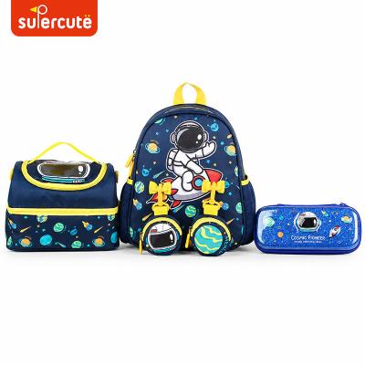 China Supercute Wholesale Backpacks 3 In 1 Backpack Set Lunch Bag Pencil Bag For Kids for sale