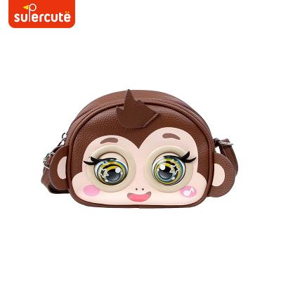 China Supercute Pu Interactive Kids Messenger Bag Blinking Shoulder Bag For Children for sale