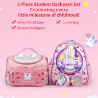 China Supercute Personalised Backpack Wholesale 3 In 1 Backpack Set Lunch Bag Pencil Bag for sale
