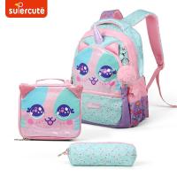 China Supercute 3 Pcs Custom School Bag Back To School Backpack Set Lunch Bag Pencil Bag for sale