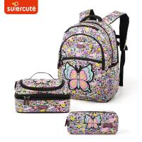 China Supercute 3 In 1 OEM School Backpack Set Lunch Bag Pencil Bag For Kids for sale