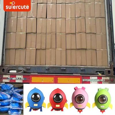 China Supercute OEM/ODM Waterproof New 3D Rocket Shape Backpack Kids School Bag Backpack for sale