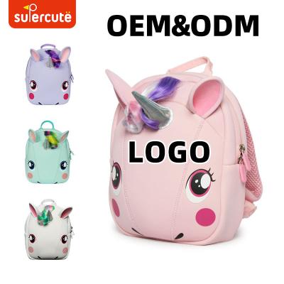 China Supercute Customized Kids Backpack Unicorn Bag Waterproof School Bag For Children for sale