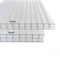 China Clear Triple Layer Polycarbonate Sheet  R U Value Triple Wall Polycarbonate for sale