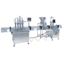 China 4/ 6 Heads Automatic Bottle Liquid Filling Capping And Labeling Machine 3000BPH Capacity for sale