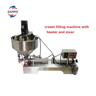 China Cosmetic Cream Liquid Filling Packaging Machine Semi Automatic With Mixer for sale