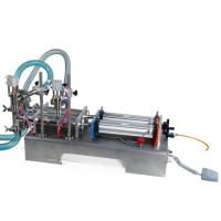China Electric Liquid Filling Packaging Machine , Horizontal Dual Head Piston Filler for sale