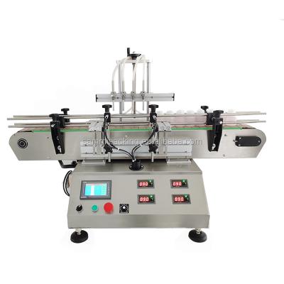 China Automatic Butter Liquid Detergent Shampoo Body Lotion Tabletop Linear Filling Capping Label Machine for sale