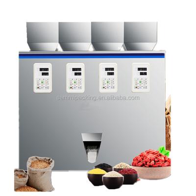 China Multifunction Tea Weighing Machine 4 Heads For Grain Mixed Nut for sale