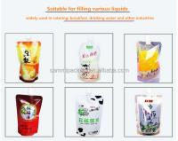 China Customized Spout Bag Filling Machine , Table Type 100ml 8 Head Liquid Filling Machine for sale