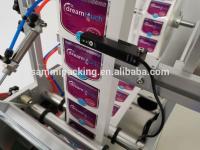 China Semi-Automatic Adhesive Sticker Labeling Machine For Round Bottles for sale