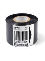 China Black Plastic Hot Foil Ribbon 25mm 30mm 35mm For Expiry Date Printer for sale