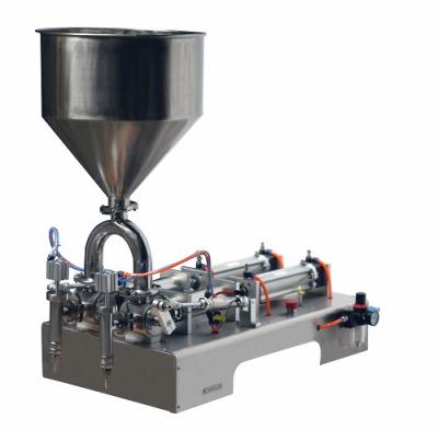 China 220V Double heads Semi Automatic Cream Filling Machine for cosmetic paste ketchup sauce for sale