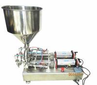 China 220V Double heads Semi Automatic Cream Filling Machine for cosmetic paste ketchup sauce for sale