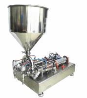 China 220V Double heads Semi Automatic Cream Filling Machine for cosmetic paste ketchup sauce for sale