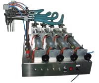 China Piston Pneumatic Liquid Filling Packaging Machine Semi Automatic Anti Drip With 4 Heads for sale