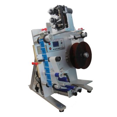 China Semi Automatic Vertical Round Bottle Labeler With Date Coding Function for sale