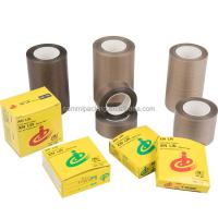 China Brown PTFE Coated Fiberglass Tape for Welding and Sealing Belt Width 13/15/19/25/30/50MM for sale