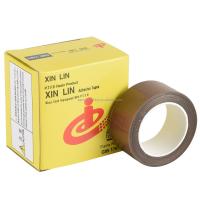 China Brown PTFE Coated Fiberglass Tape for Welding and Sealing Belt Width 13/15/19/25/30/50MM for sale