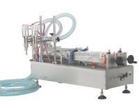 China Full Pneumatic Double Head Table Top Liquid Filling Machine with 1% Filling Accuracy for sale