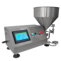 China Semi Automatic Rotary Servo Lobe Rotor Gear Pump Piston Thick Oil Cream Paste Filling Machine Dispenser For Thick Liquids for sale
