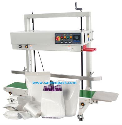 China FRD-1200V Electric Semi Automatic Heat Sealer Machine For Continuous Vertical Plastic Bag Sealing For Beverages Pouches Wood for sale