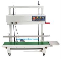 China FRD-1200V Electric Semi Automatic Heat Sealer Machine For Continuous Vertical Plastic Bag Sealing For Beverages Pouches Wood for sale