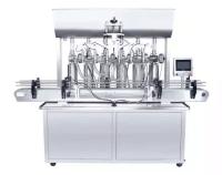 China Inline 4 Nozzles Liquid Filling Machine Automatic Overflow Liquid Bottle Filler For Beverage Juice for sale