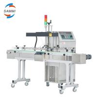 China Automatic Continuous Plastic Bottle Heat Sealing Electromagnetic Induction Aluminum Foil Sealing Machines for sale