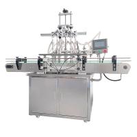China Automatic Production Machine Bottle Liquid Filling Capping Labeling Line Stainless Steel Oil Filler Machine Lip Oil Milk Carton for sale