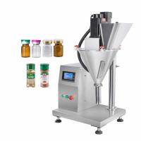 China Electric Driven Semi Automatic Powder Filling Machine For Bottle Bag Milk Cosmetic Weighing Dosing Auger Filler for sale