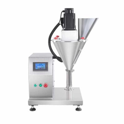 China Electric Driven Semi Automatic Powder Filling Machine For Bottle Bag Milk Cosmetic Weighing Dosing Auger Filler for sale