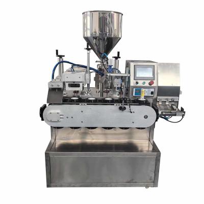 China Automatic Pneumatic Aluminium Hand Ointment Dual Double Chamber Tube Fill Seal Filling Machine for sale