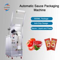 China 4 Side Seal Sachet Food Application Pouch Packaging Small Bag Liquid Sauce Ketchup Packing Machine 220V/50HZ for sale