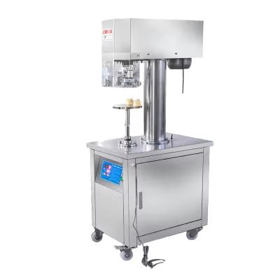 China Vertical Tin Can Sealer Commercial Semi-Automatic Can Sealing Machine for Plastic can aluminium can for sale