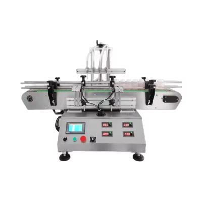 China Automatic Four-Head Magnetic Pump Filling Machine for Perfume Liquor Desktop CNC Liquid Line Perfume Liquor Filling Machinery for sale